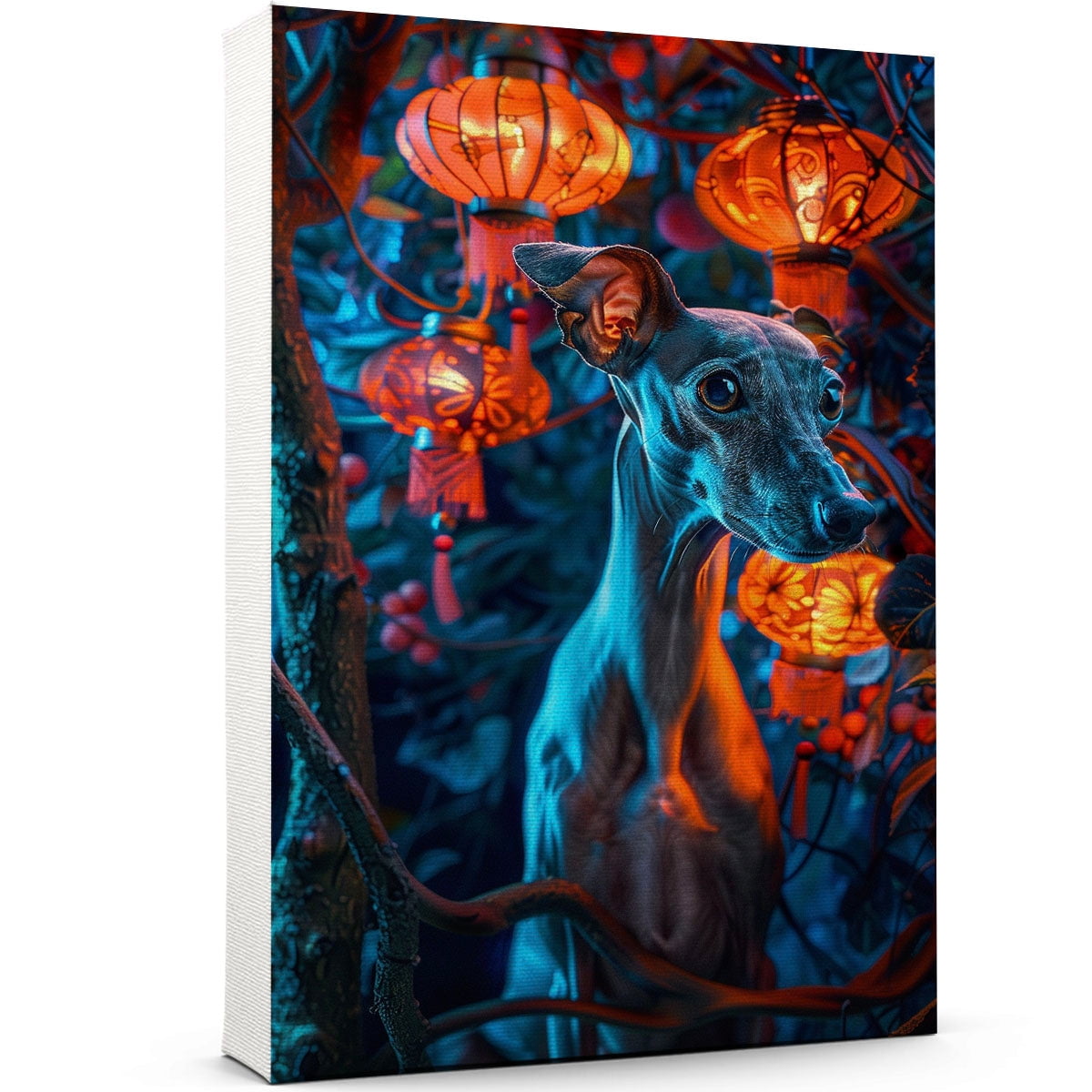 Italian Greyhound Artwork Dog Colorful Poster - Italian Greyhound Dog ...