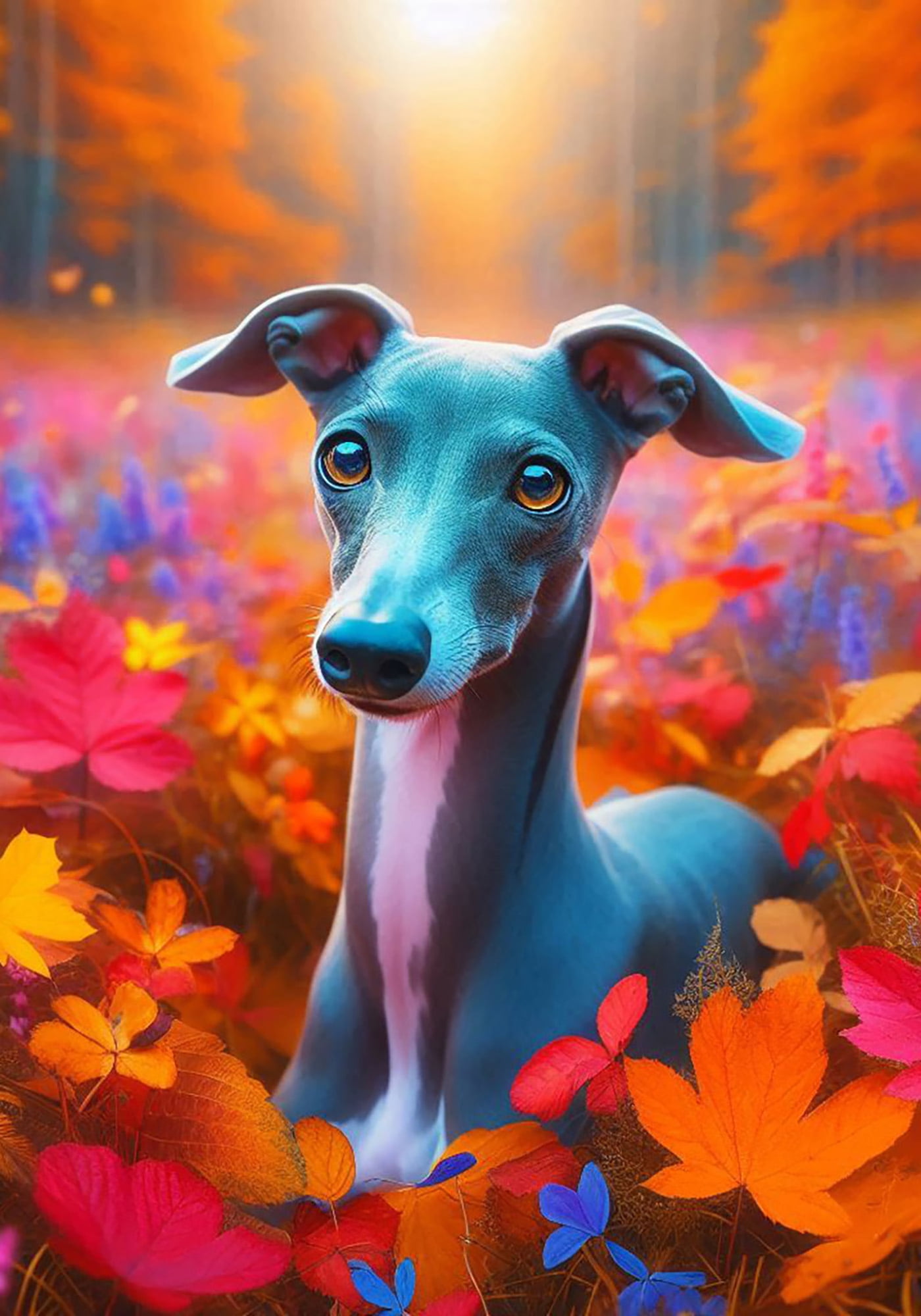 Italian Greyhound Blue - Best of Breed DCR Falling Leaves House Flag ...