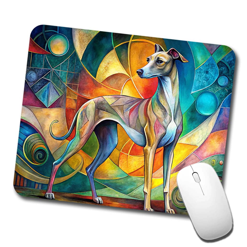 Italian Greyhound Dog Abstract Art Mouse Pad Low Profile Gaming Mat ...