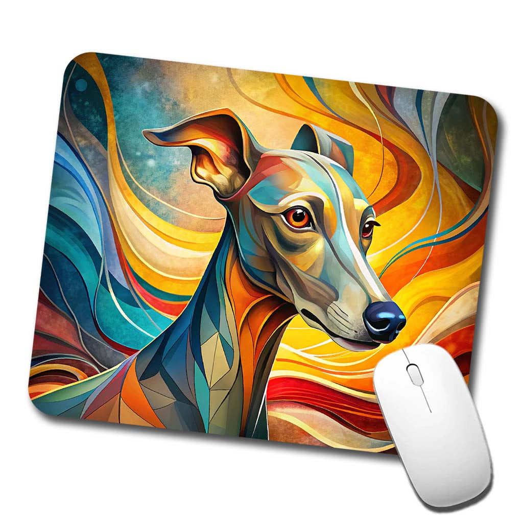 Italian Greyhound Dog Abstract Stylized Art Mouse Pad Low Profile ...
