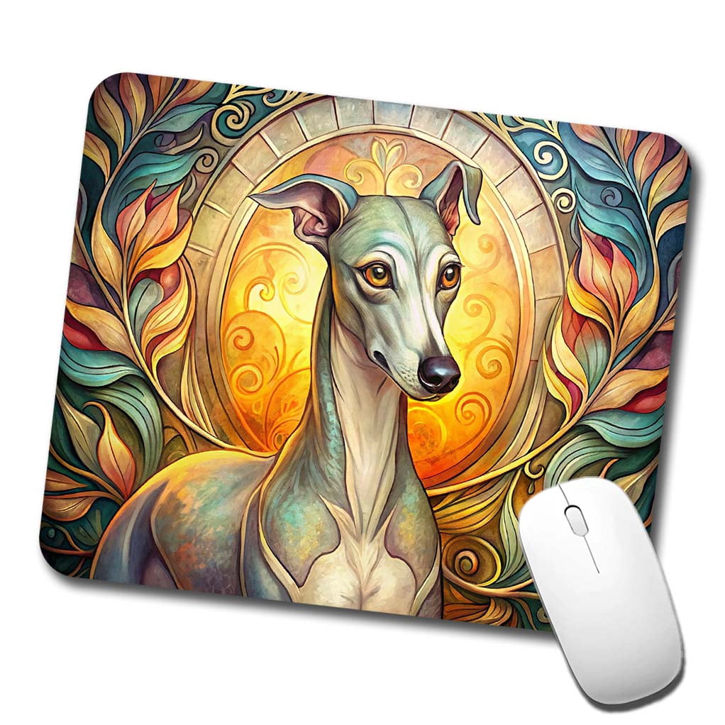 Italian Greyhound Dog Art Nouveau Mouse Pad Low Profile Gaming Mat ...