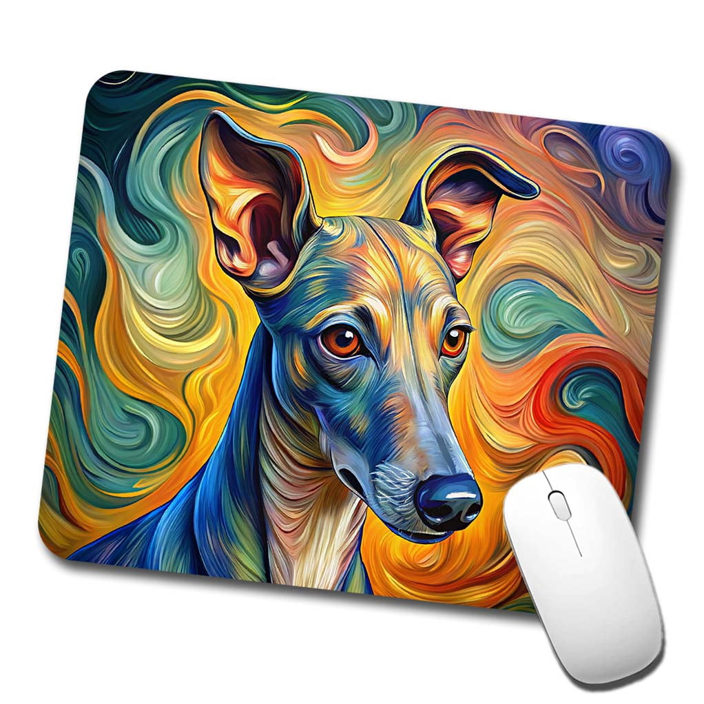 Italian Greyhound Dog Expressionism Art Mouse Pad Low Profile Gaming ...
