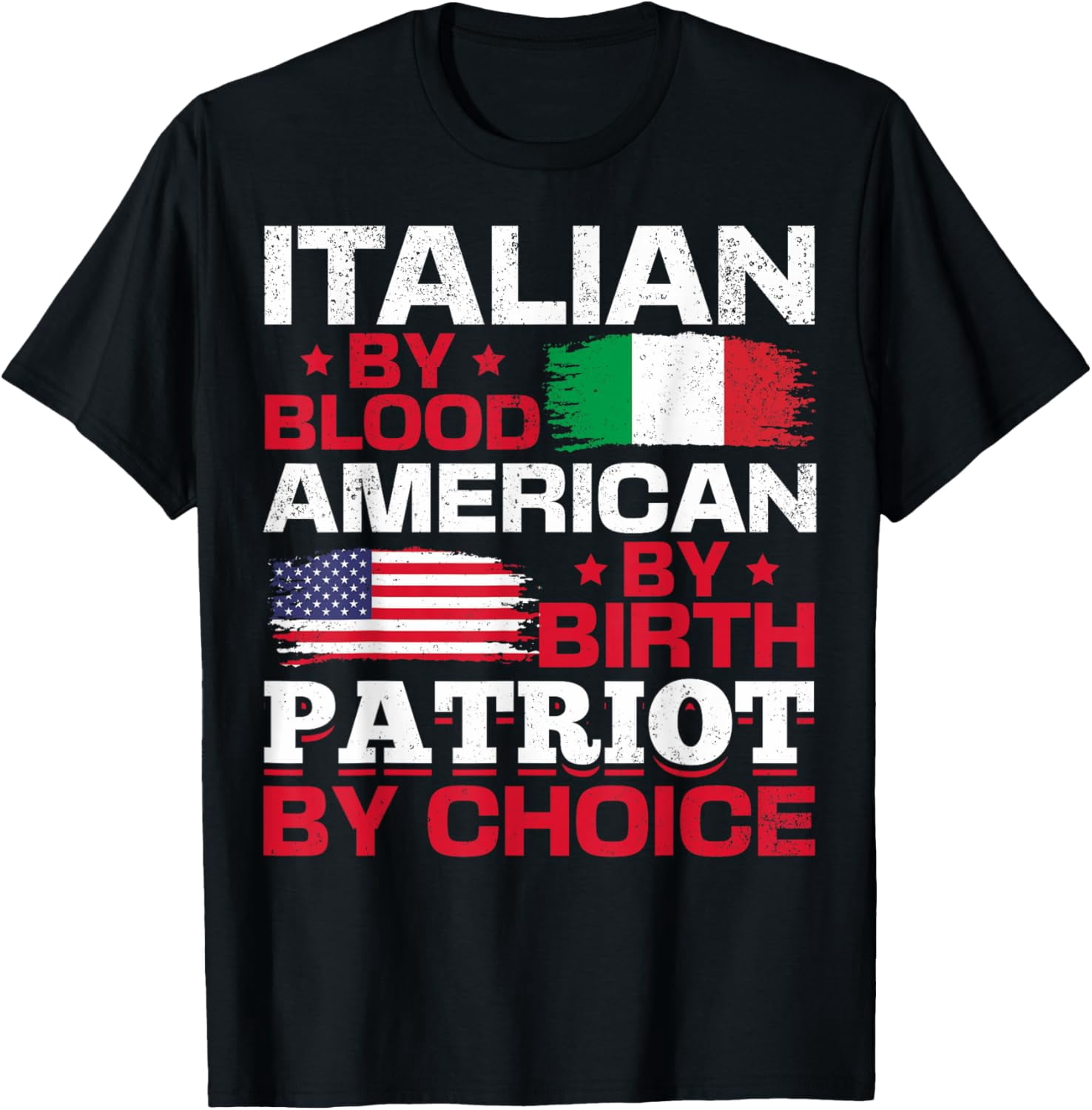 Italian Heritage Italian By Blood American By Birth T-Shirt - Walmart.com
