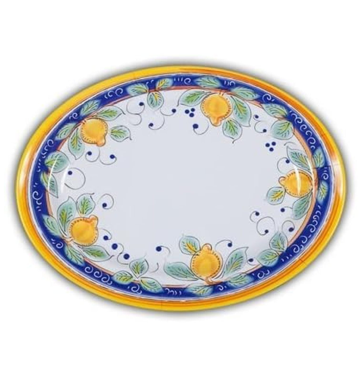 Italian Inspired Melamine Picnic Alcantara Plastic Oval Platter ...