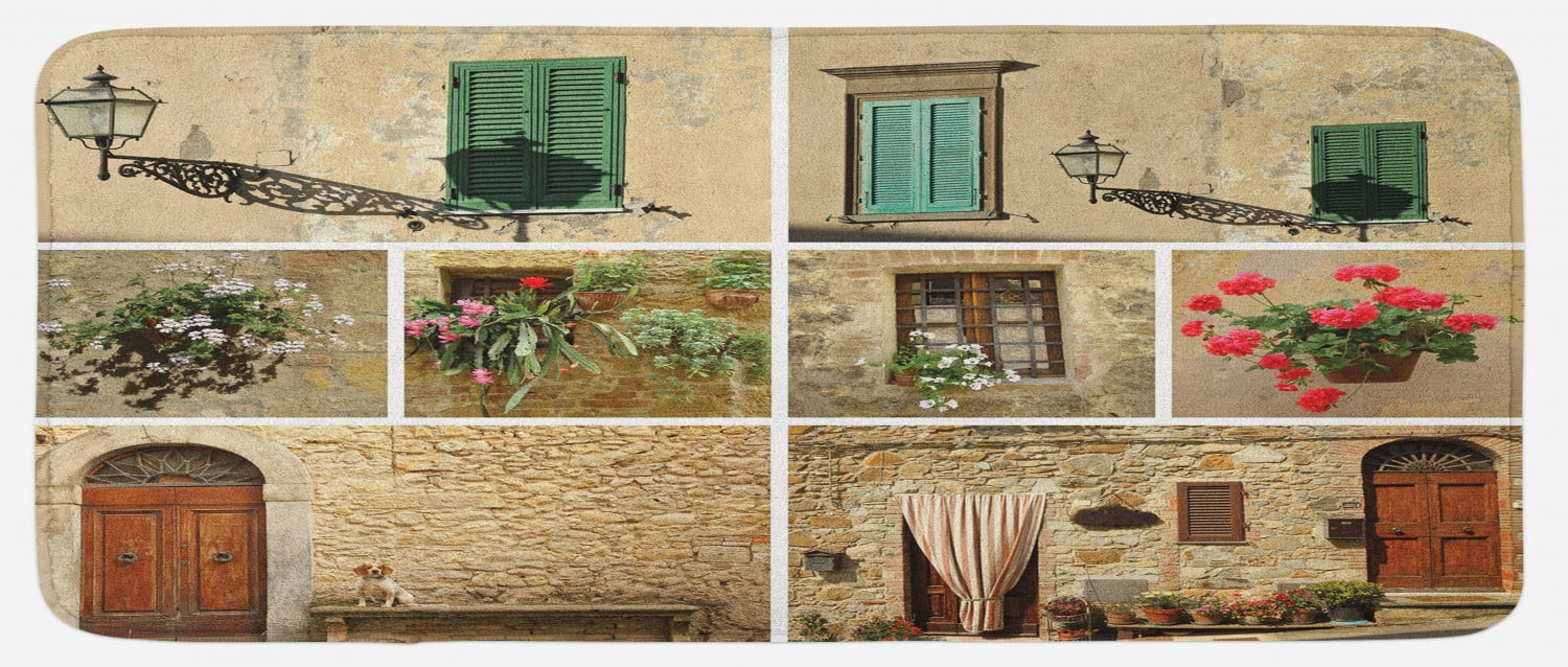 Italian Kitchen Mat, Pictures of Italy Lifestyle Old Classic Shutter ...