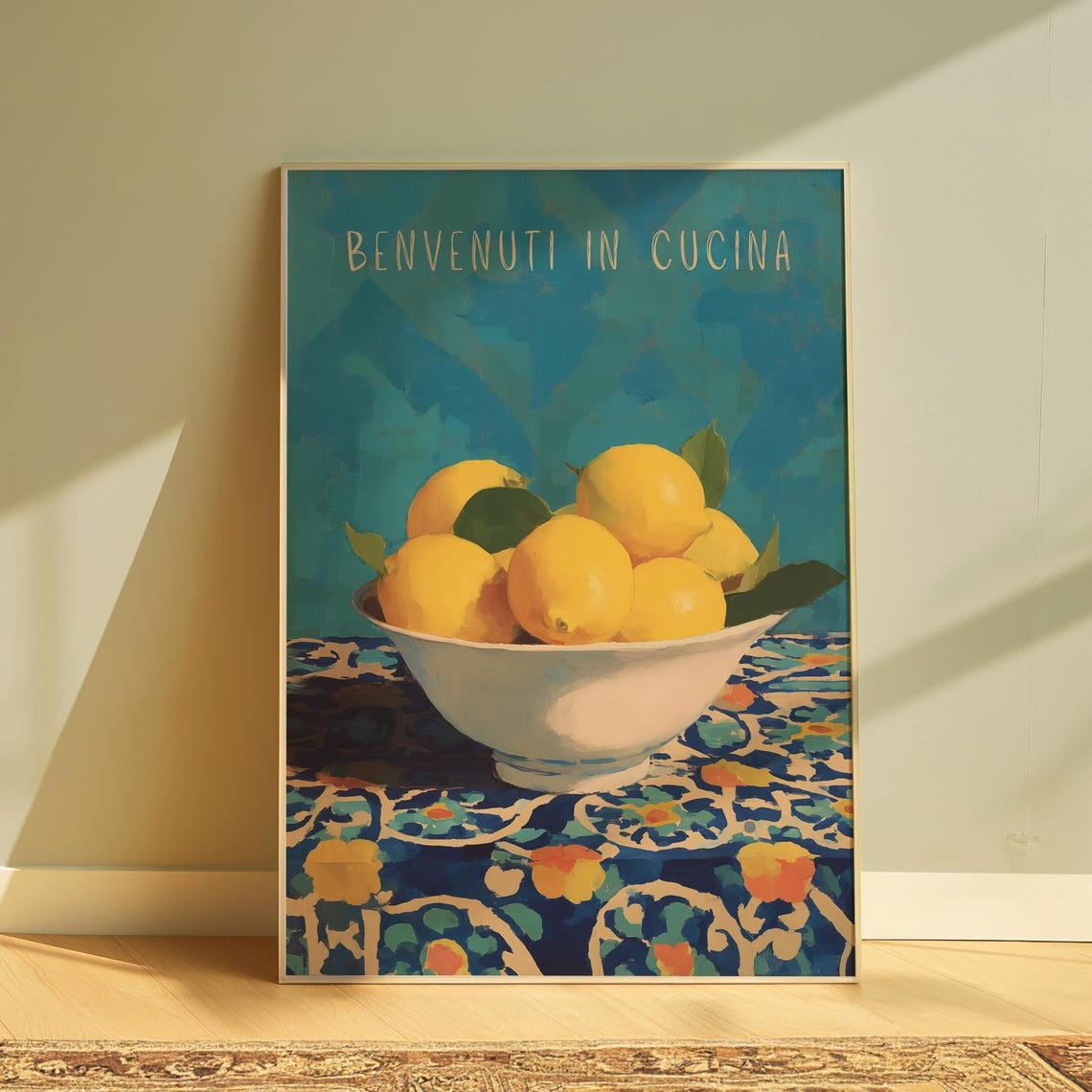 Italian Kitchen Still Life Mediterranean Wall Art, Stretched Canvas ...