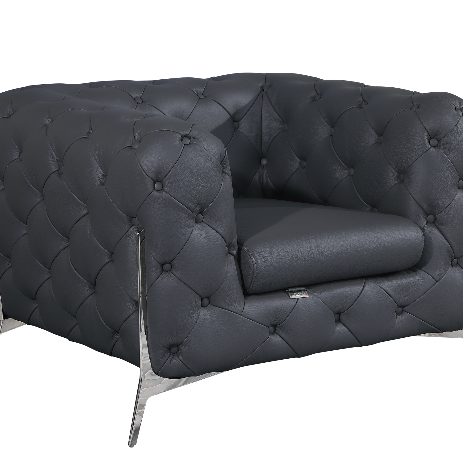 Italian Leather Recliner Chair Top Grain Transitional Design High ...