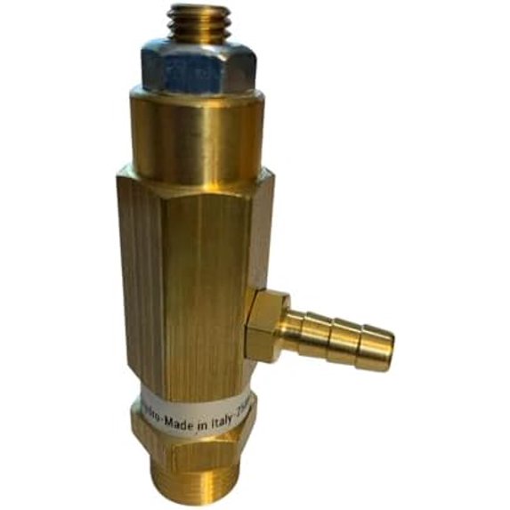 Italian Made Brass Construction 3/8 NPT-M Pressure Washer Relief Valve ...