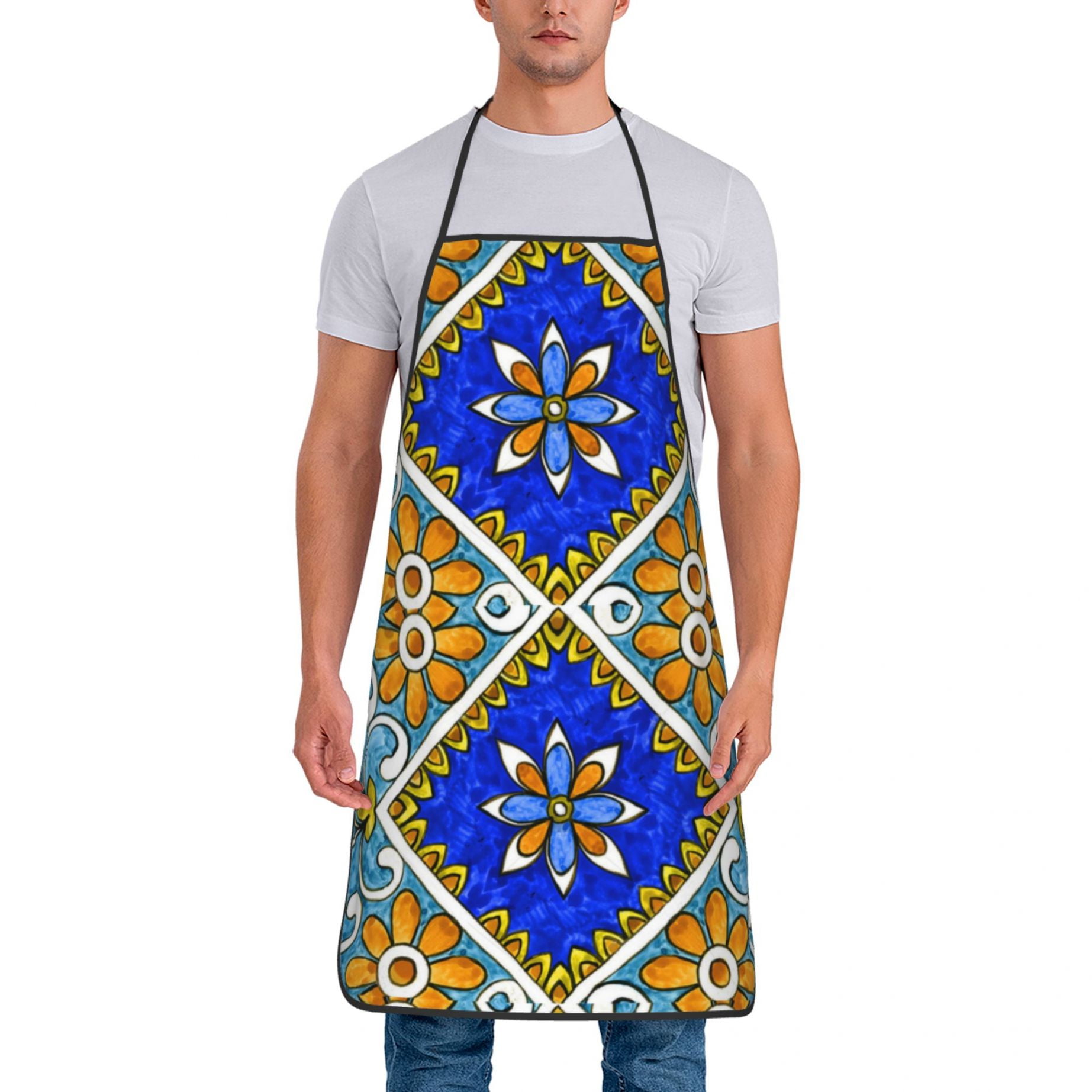 Italian Majolica1 Aprons for Women Men Waterproof Apron Kitchen Chef ...