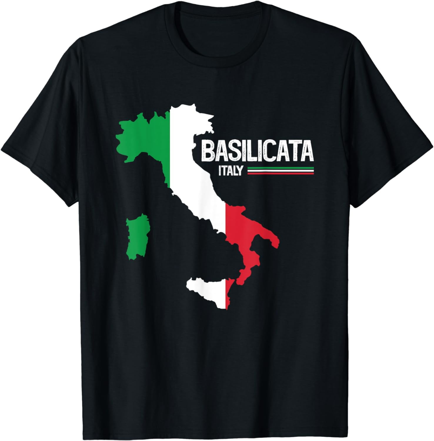 Italian Map Basilicata Italy Souvenir - Cool Europe Travel T-Shirt ...