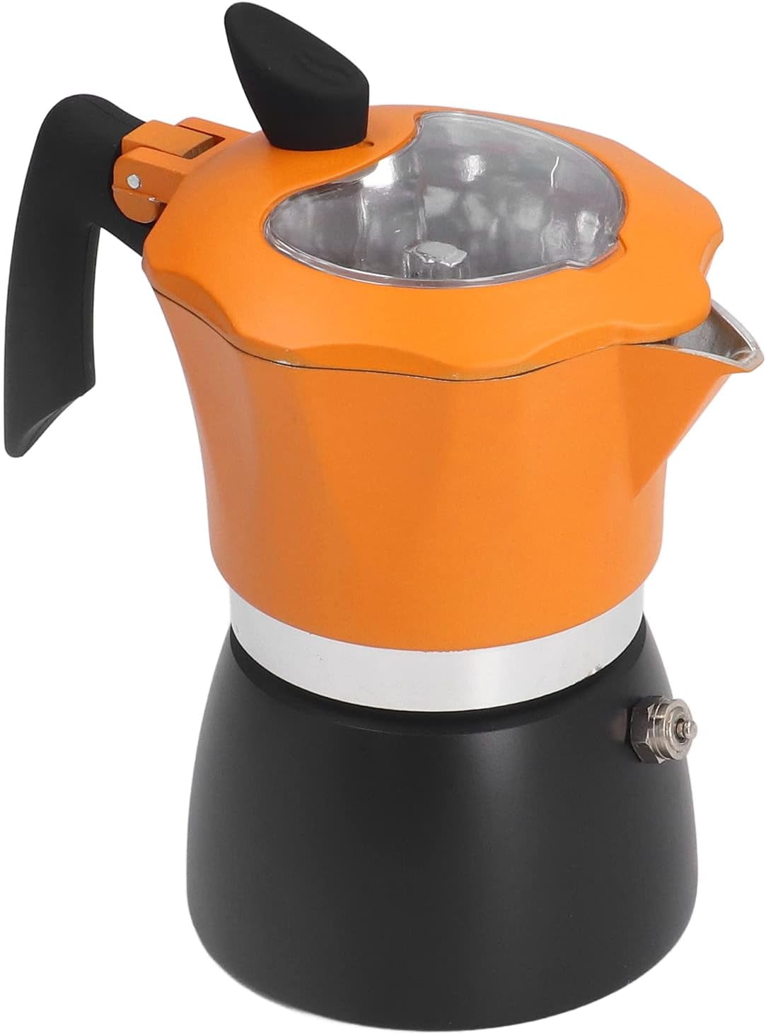 Italian Mocha Coffee Maker, 150ml/5oz (Orange and Black) Stovetop ...