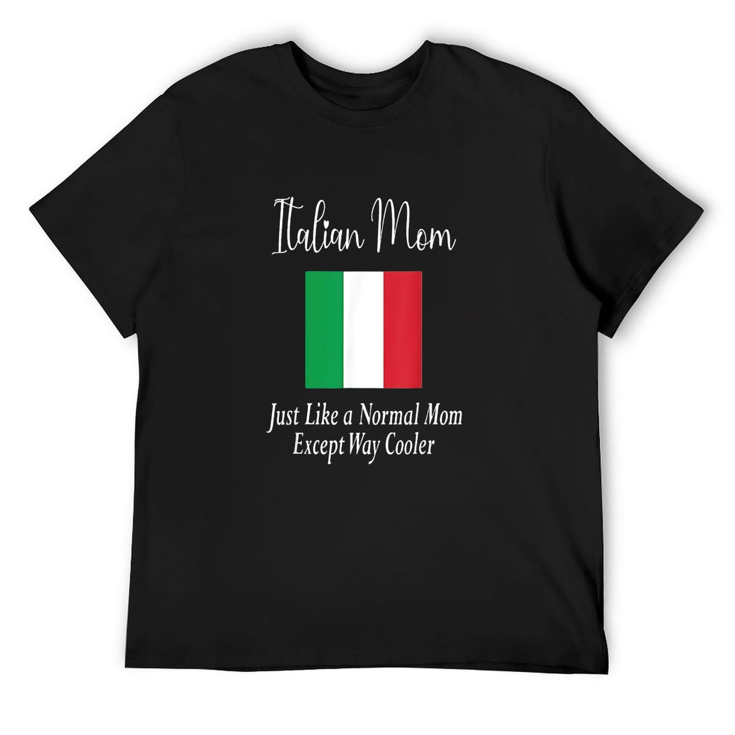 Italian Mom Quote - Flag of Italy T-Shirt Black Medium - Walmart.com