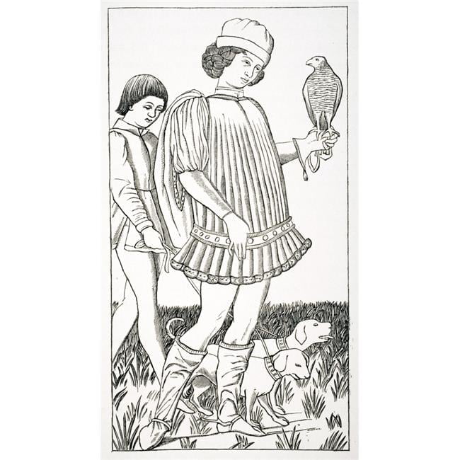 Italian Nobleman of The Fifteenth Century Holding Hawk From A Playing ...