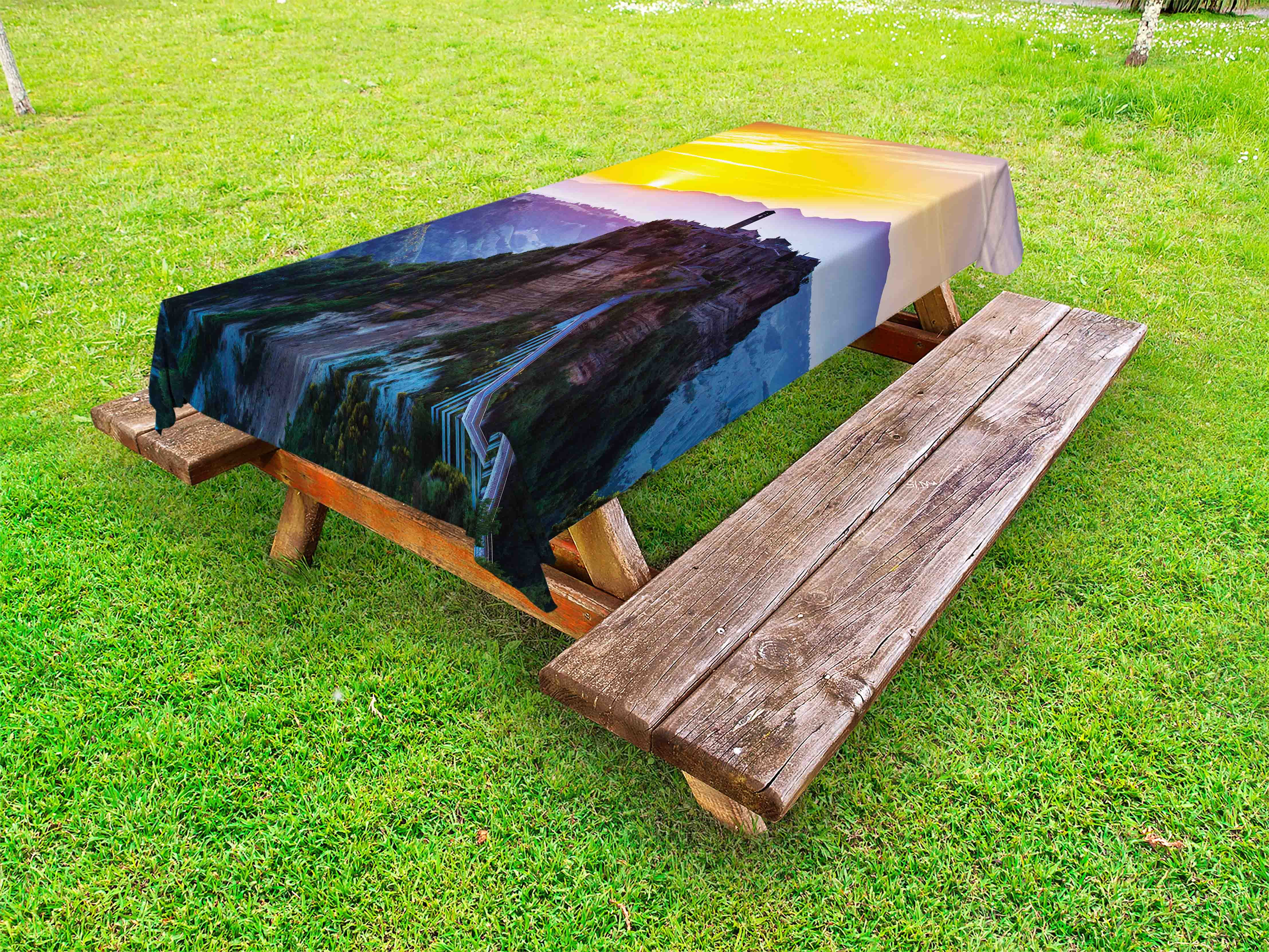 Italian Outdoor Tablecloth, Old Historic Castle Town on Top of the ...