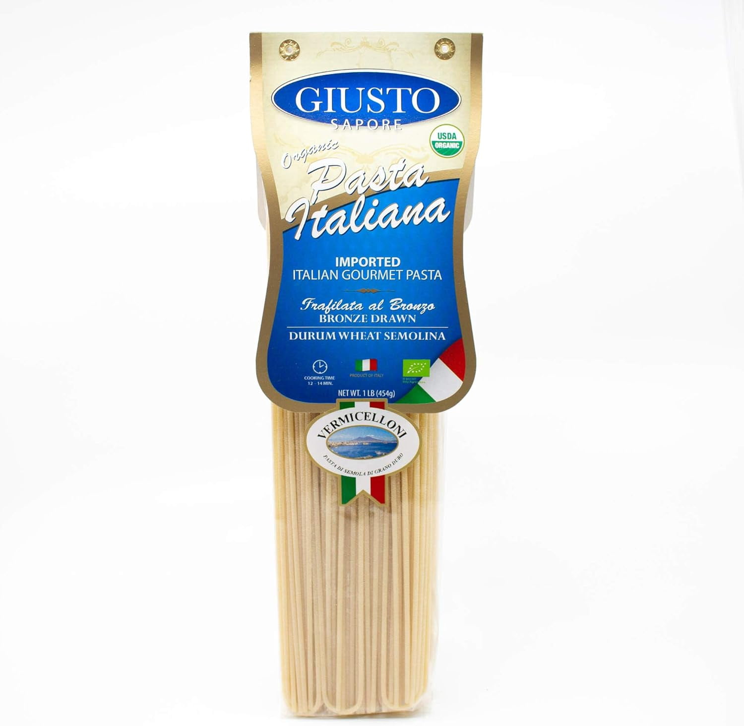 Italian Pasta 454g - Premium Organic Bronze Drawn Durum Wheat Semolina ...