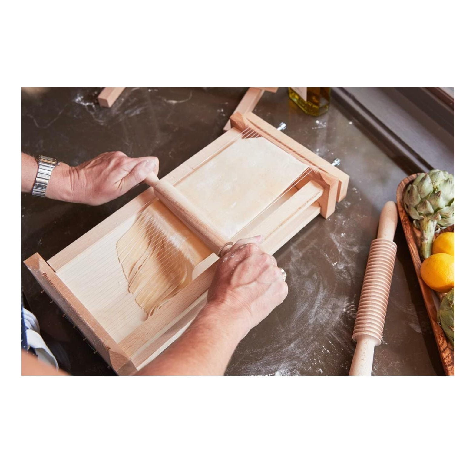 Italian Pasta Chitarra with Rolling Pin, by XylehR, Large - Walmart.com