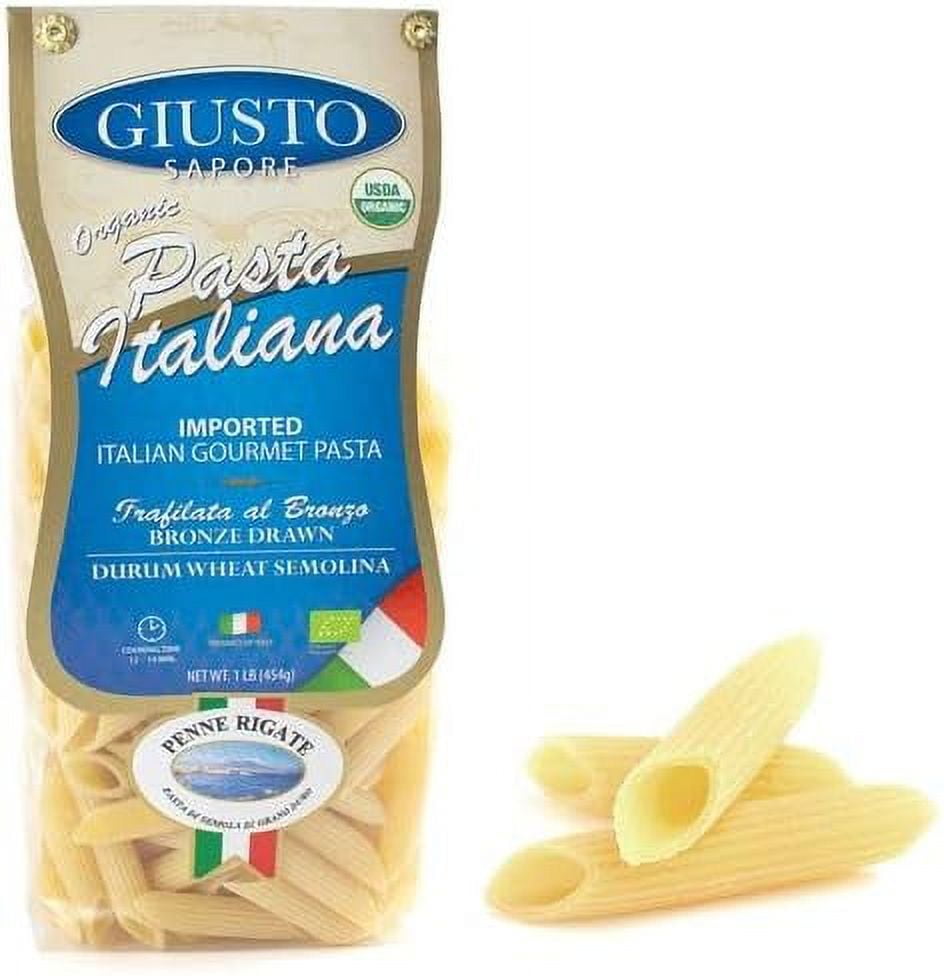 Italian Pasta - Penne Rigate - 16oz each - Premium Organic Bronze Drawn ...