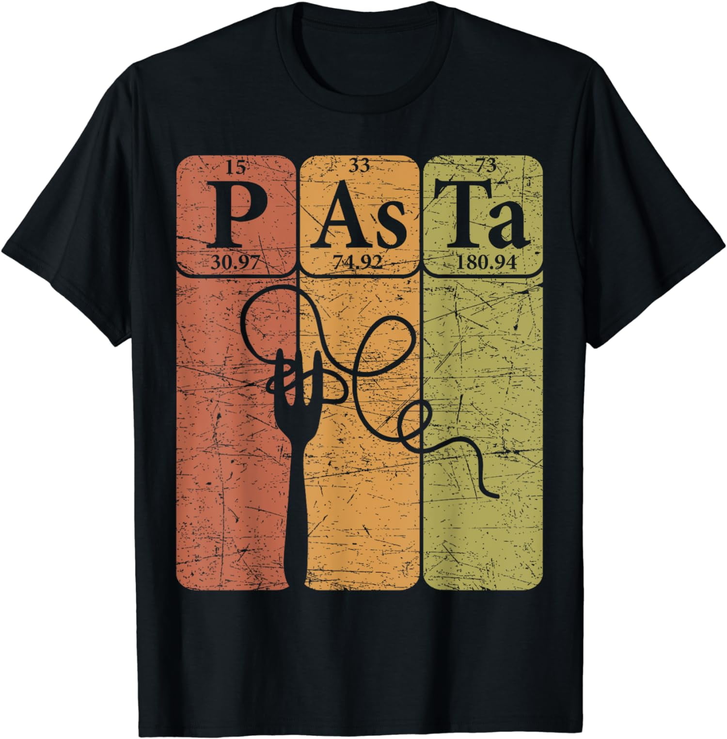 Italian Pasta Periodic Table Elements Italian Food Spaghetti T-Shirt ...