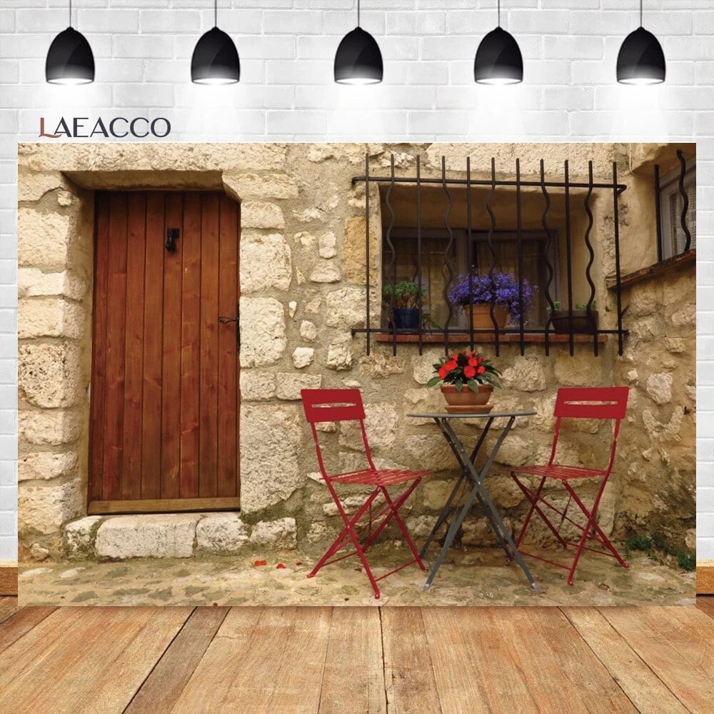 Italian Pastoral Town Street Backdrop Tourist Plant Flowers Gravel Kid ...