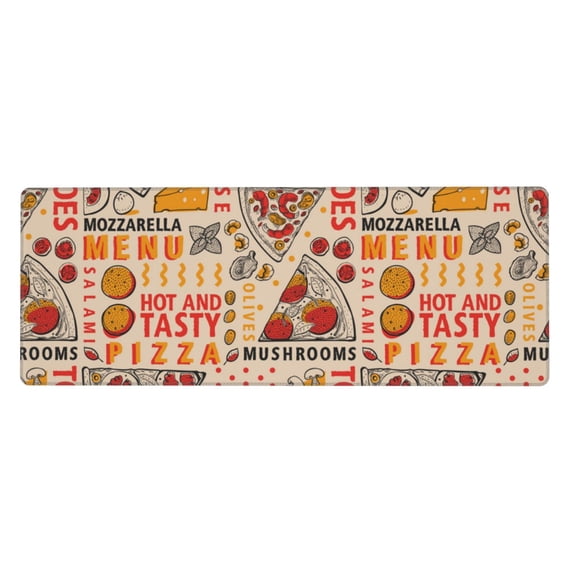 Italian Pizza Mushrooms Vintage Mouse Pad Extended Large Gaming ...