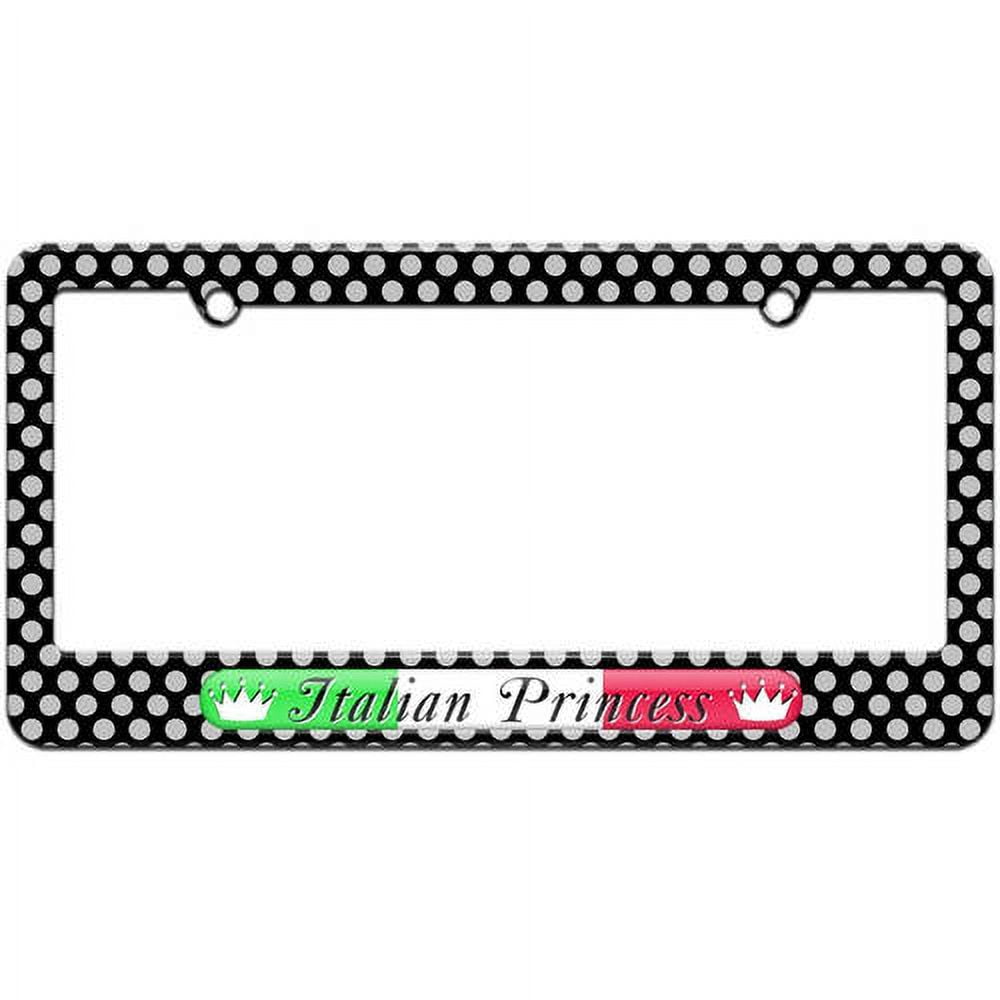 Italian Princess Italy Flag License Plate Tag Frame, Multiple Colors ...