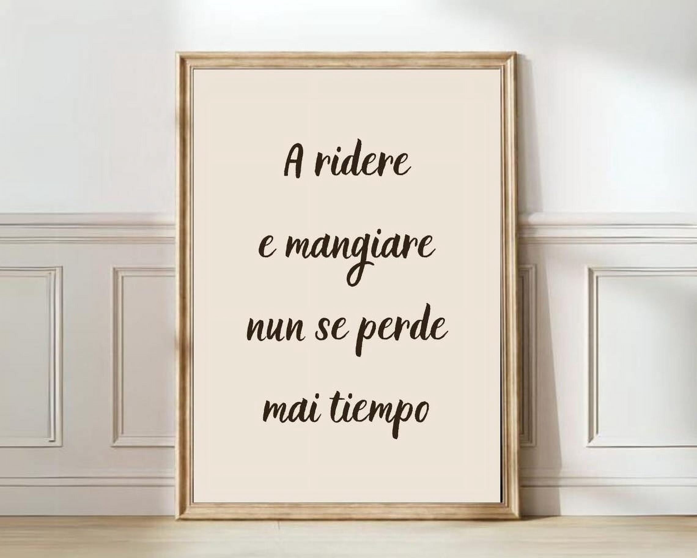 Italian Quote Italy Kitchen Dining Room Bar Typography Wall Art ...