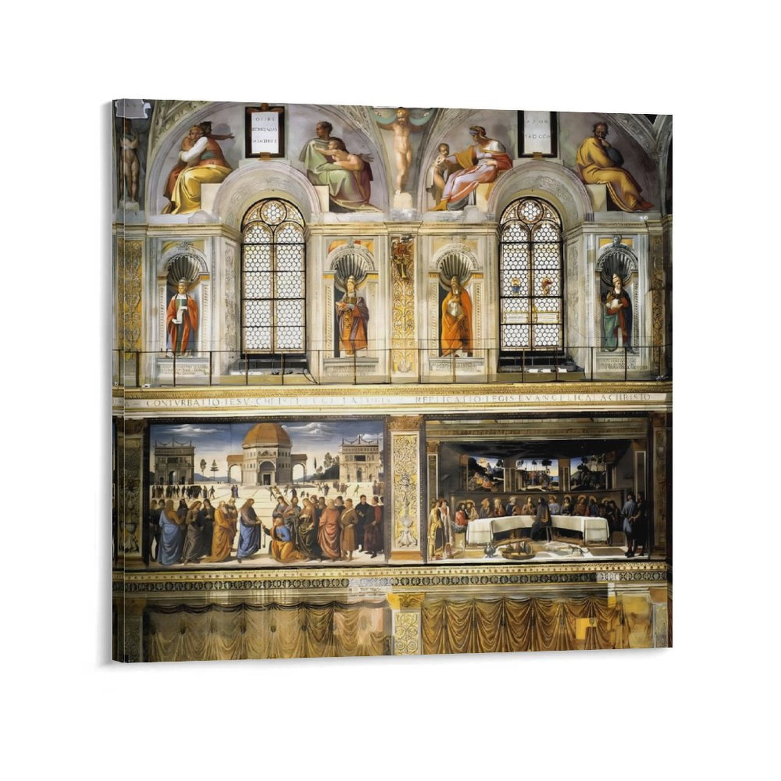 Italian Renaissance Painters Michelangelo Detail of Wall Finish Poster ...