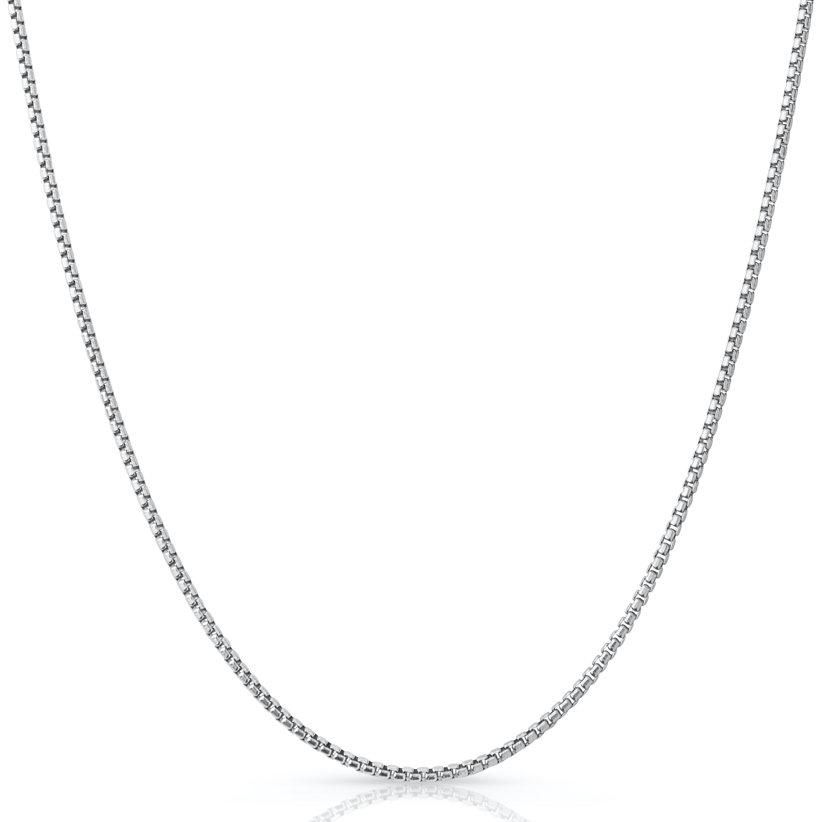 Italian Round Box Chain Sterling Silver 2.5MM, Solid 925 Italy, Next ...