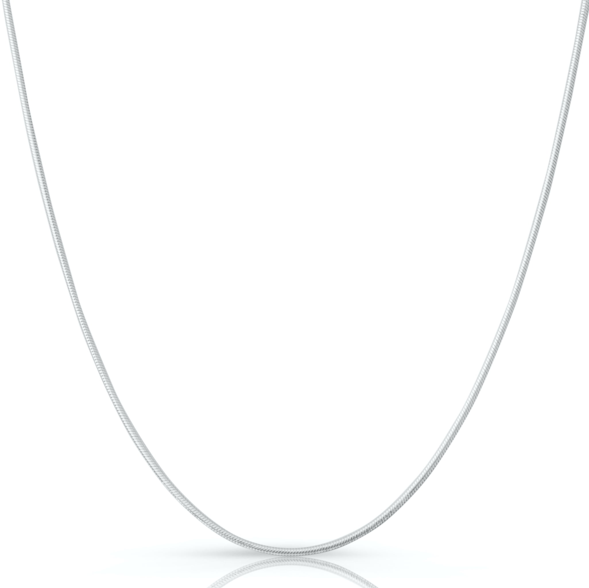 Italian Round Snake Chain Necklace Sterling Silver 1MM-3MM, Solid 925 ...