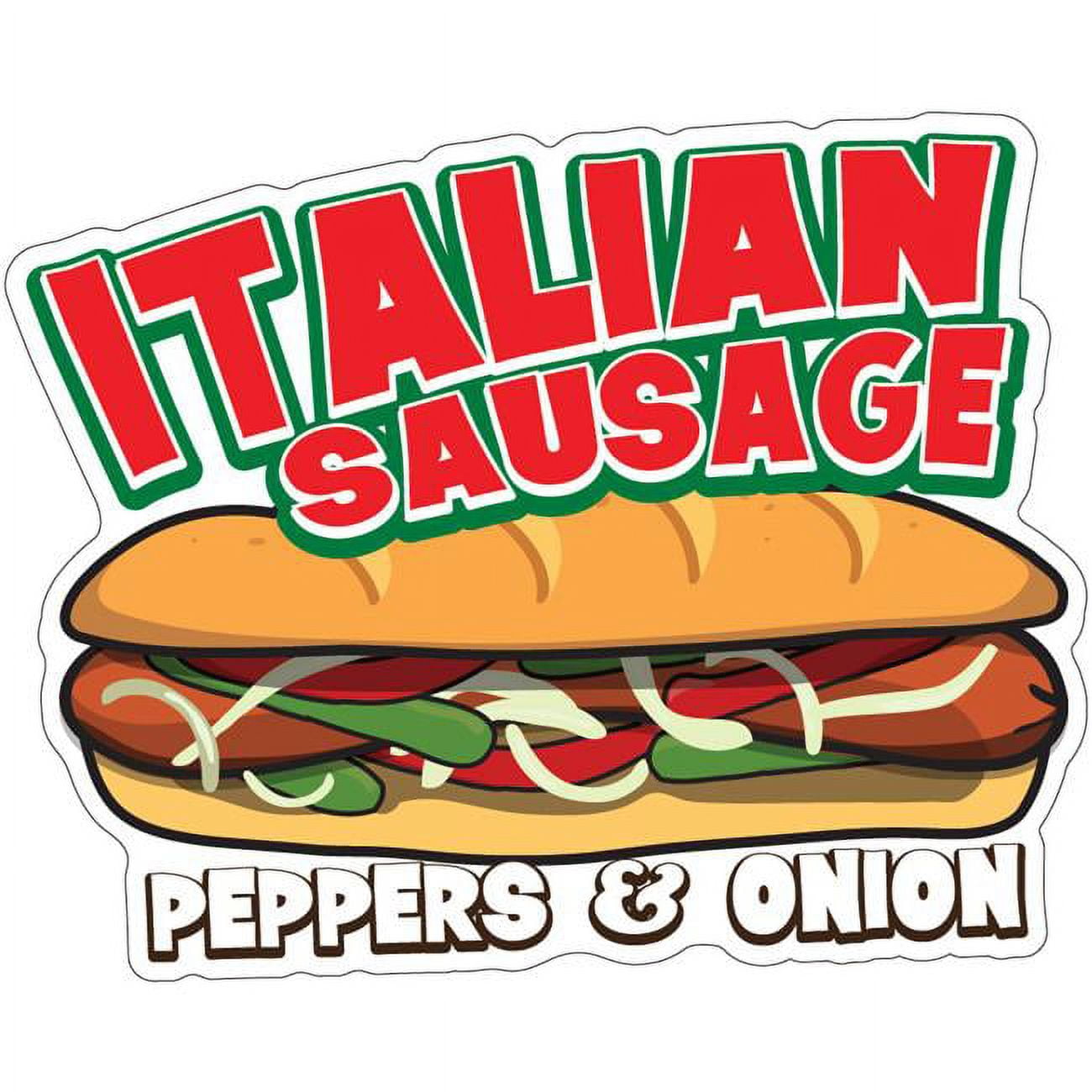 Italian Sausage 8" Decal Concession Stand Food Truck Sticker - Walmart.com