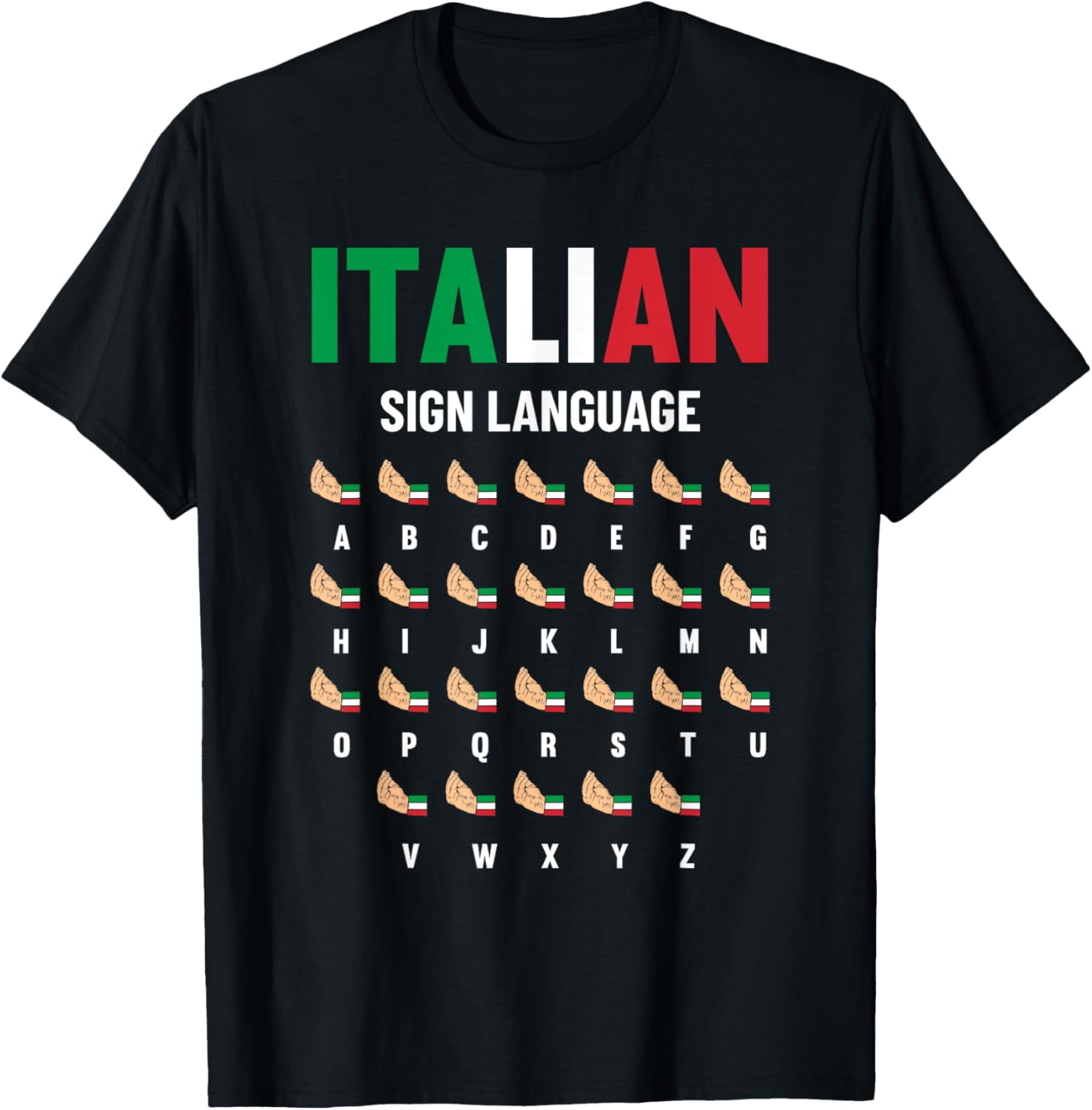 Italian Sign Language Hand Gesture T-Shirt - Walmart.com