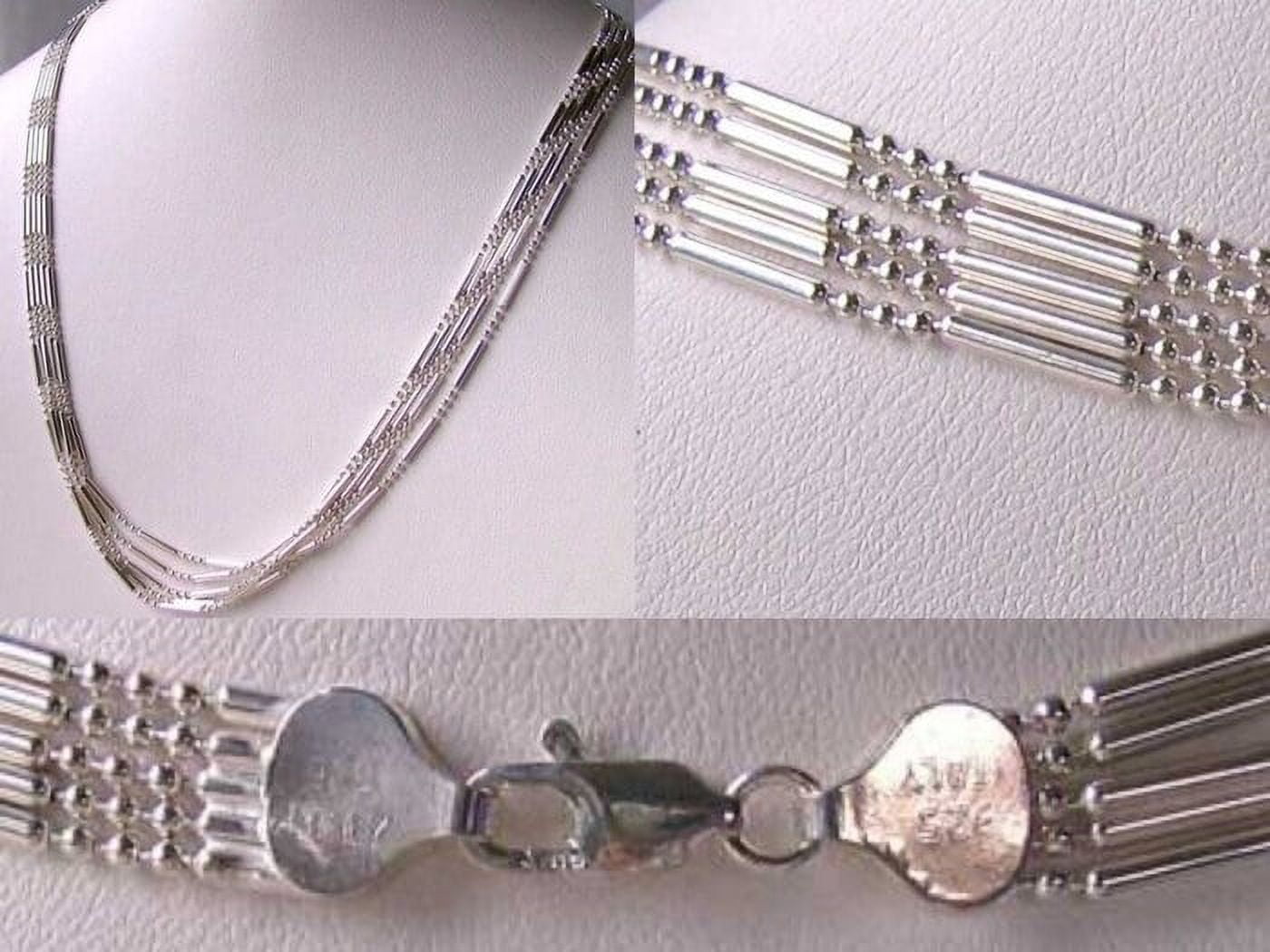 Italian Silver 5 Waterfall Chain 18" Necklace 10073B - Walmart.com