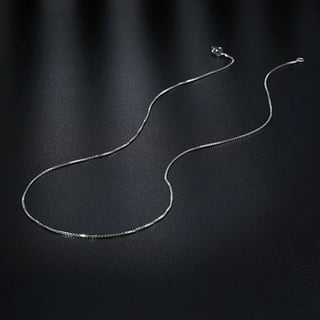 Brilliance Sterling Silver Diamond Cut Box Chain, 24" - Walmart.com