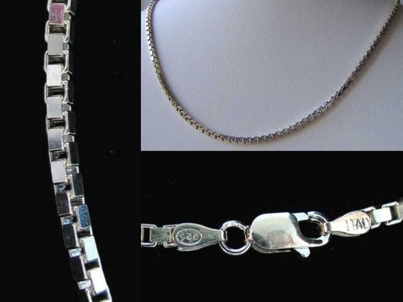Italian Sterling Silver Large Box Chain Necklace | 22" | 2mm | 16g| 1 ...