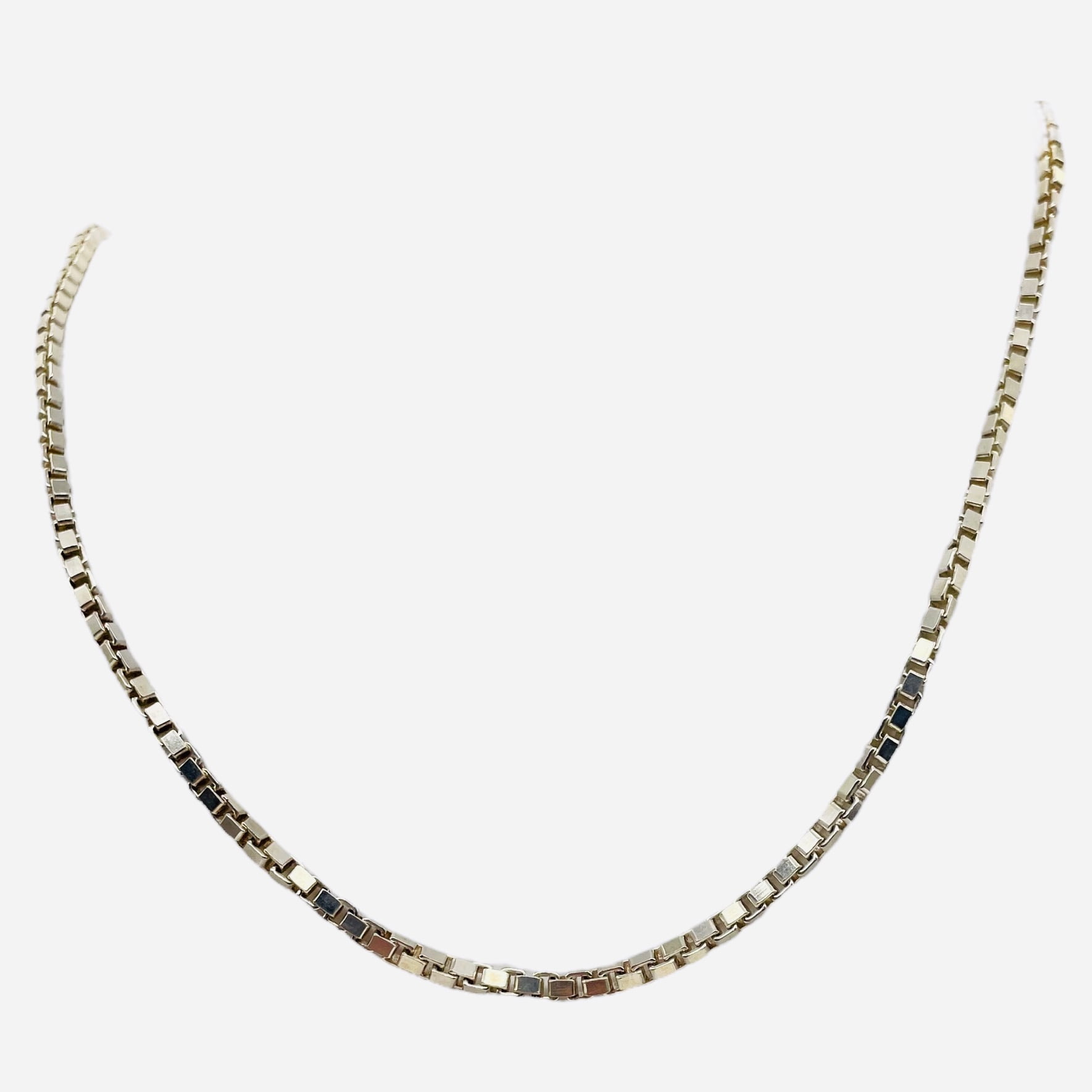 Italian Sterling Silver Large Box Chain Necklace | 24" | 2mm |17.5g| 1 ...