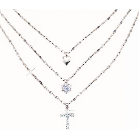 Italian Style 3-Piece Necklace Set - Solid 925 Sterling Silver Cable ...