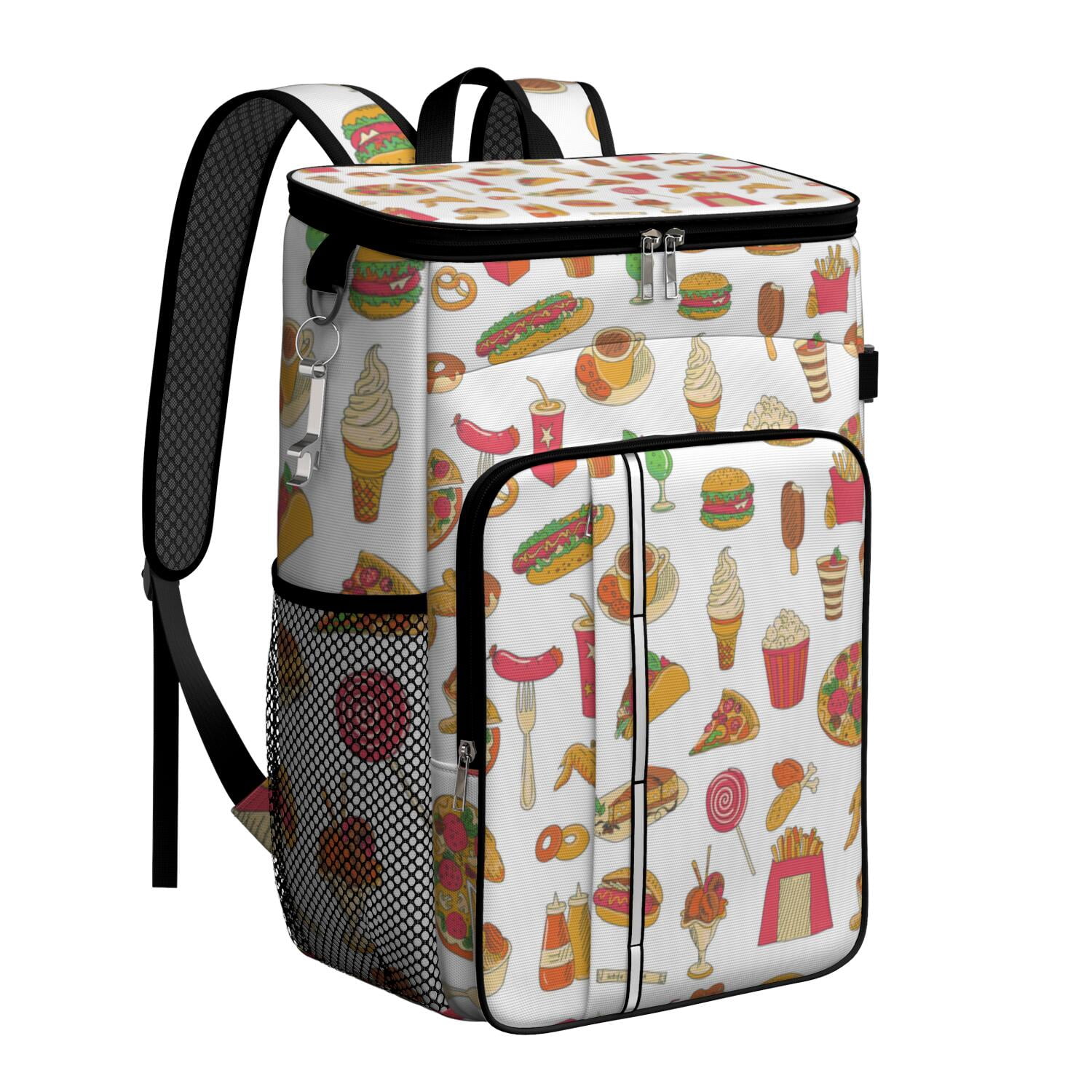 Italian Style Pizza Backpack Cooler, Leakproof Lunch Bag with Cheese ...
