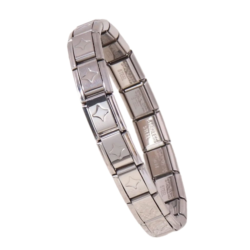 Italian Styles Charm Bracelet Set Stainless Steel Modular Jewelry ...