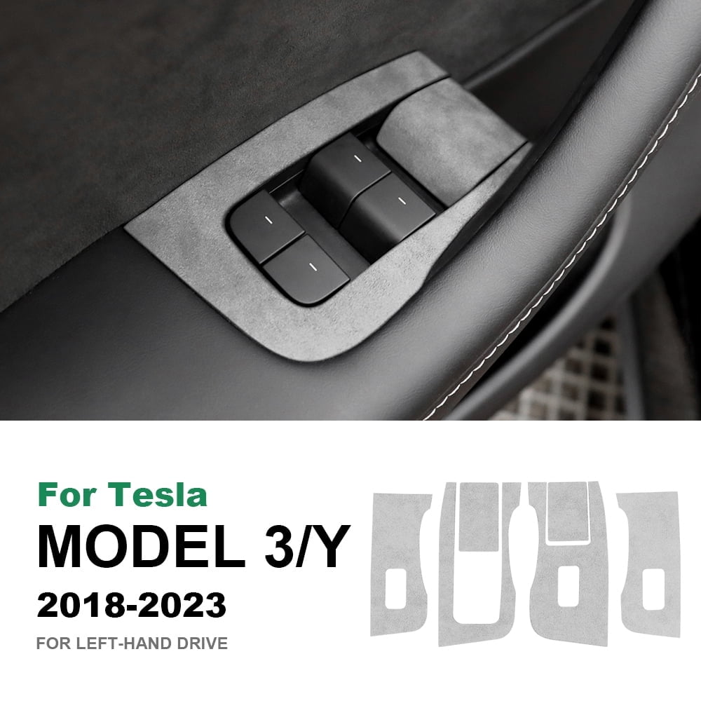 Italian Suede Car Window Lift Cover for Tesla Model 3 Model Y 2018-2023 ...