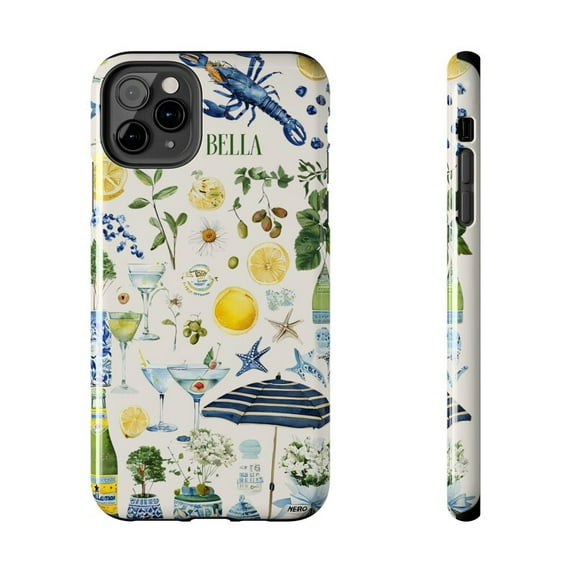 Italian Summer Lemon Limoncello Collage Phone Case for iPhone 11 12 13 ...