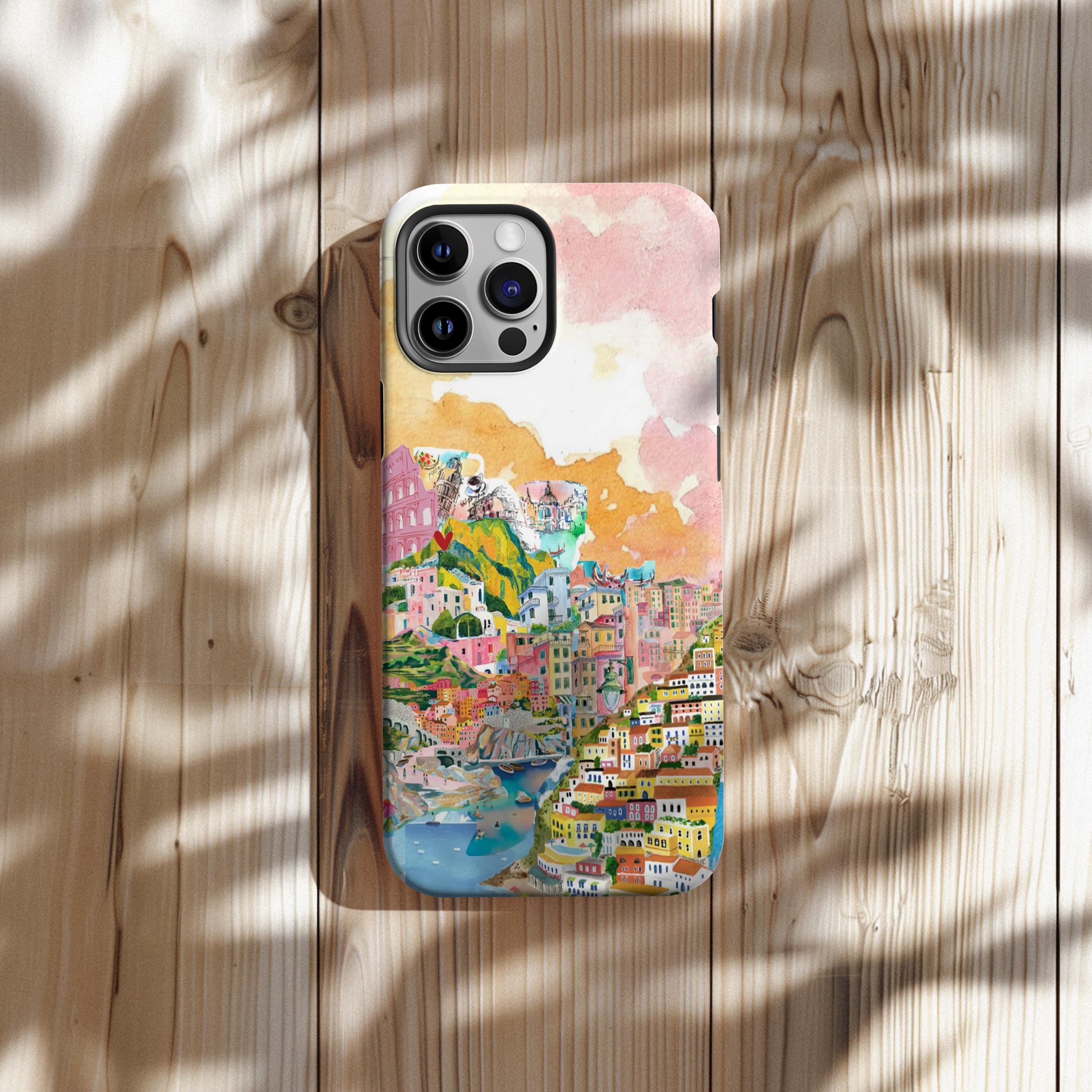 Italian Summer Ocean View Coastal Scenic Phone Case 17 16 15 14 13 12 ...