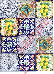 Italian Tile Wedding Favors Edible Image Cake Topper For Half Sheet ...