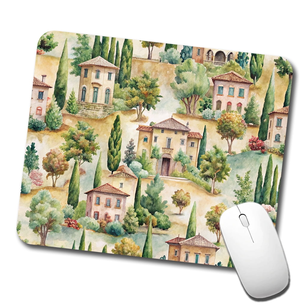 Italian Villa Hillside Town Italy Mouse Pad Low Profile Gaming Mat ...