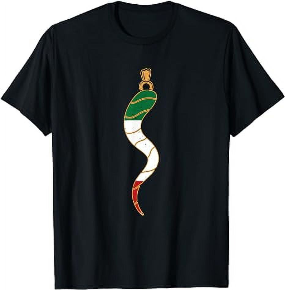 Italian horn symbol of luck | Italian evil eye protection T-Shirt ...