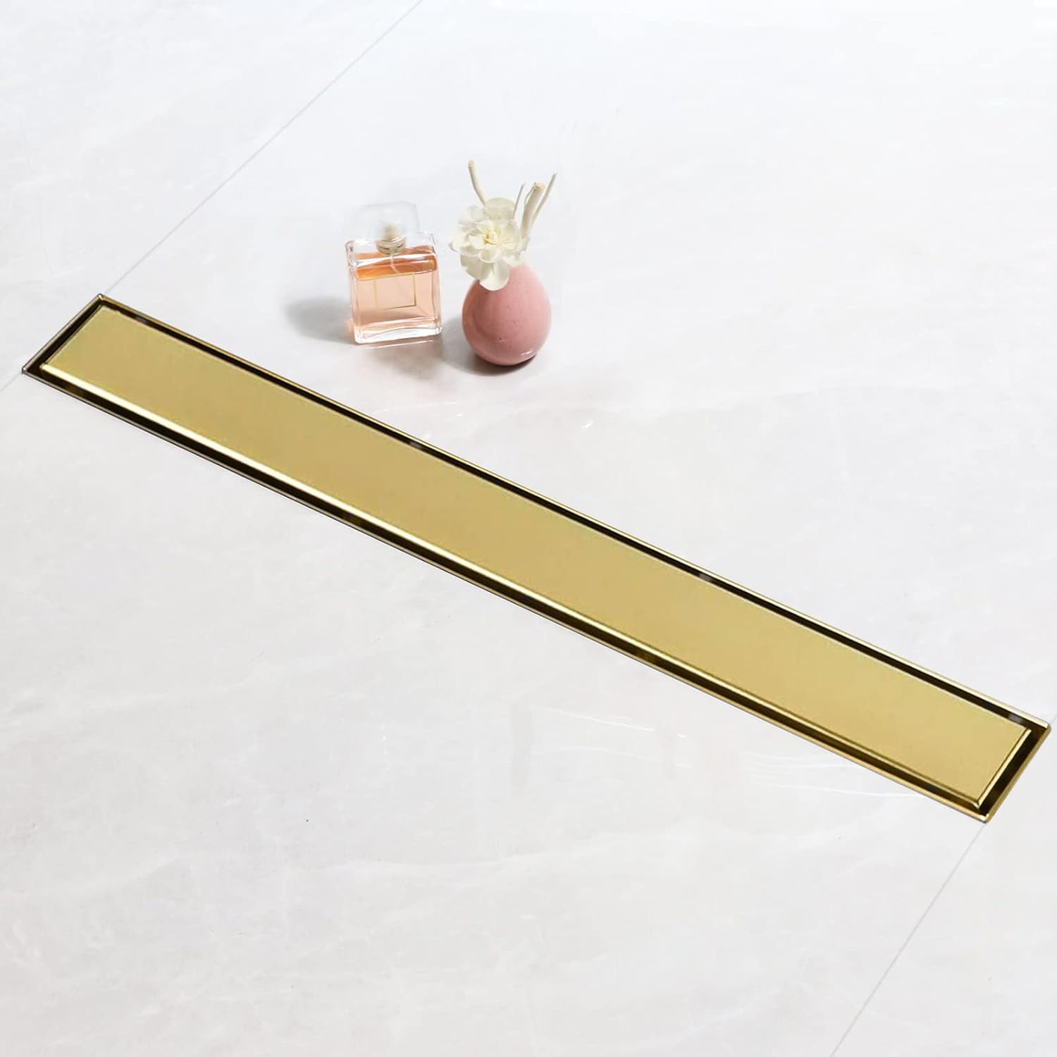 Italian shower drain 60 cm, Golden Italian shower drain, Stainless ...