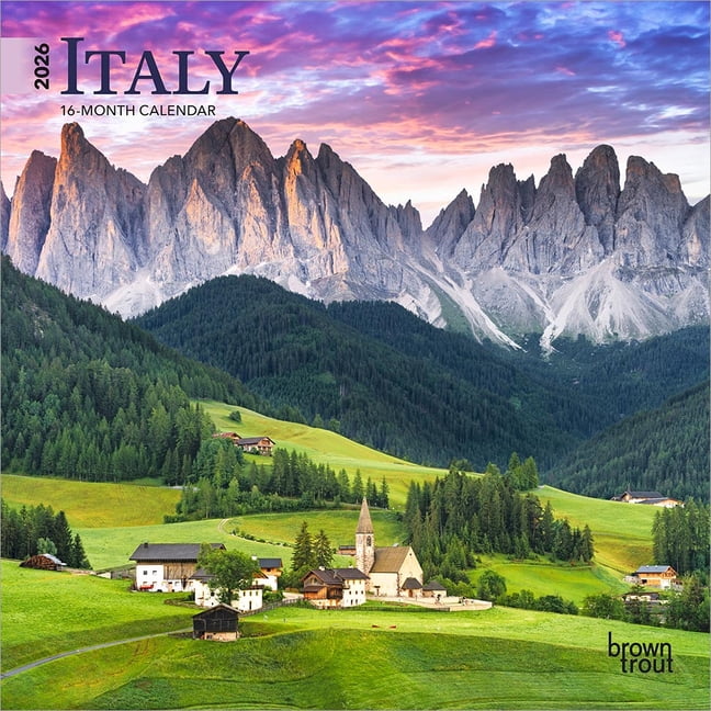 Italy 2026 7 X 14 Inch (Hanging) Monthly Mini Wall Calendar, (Paperback ...