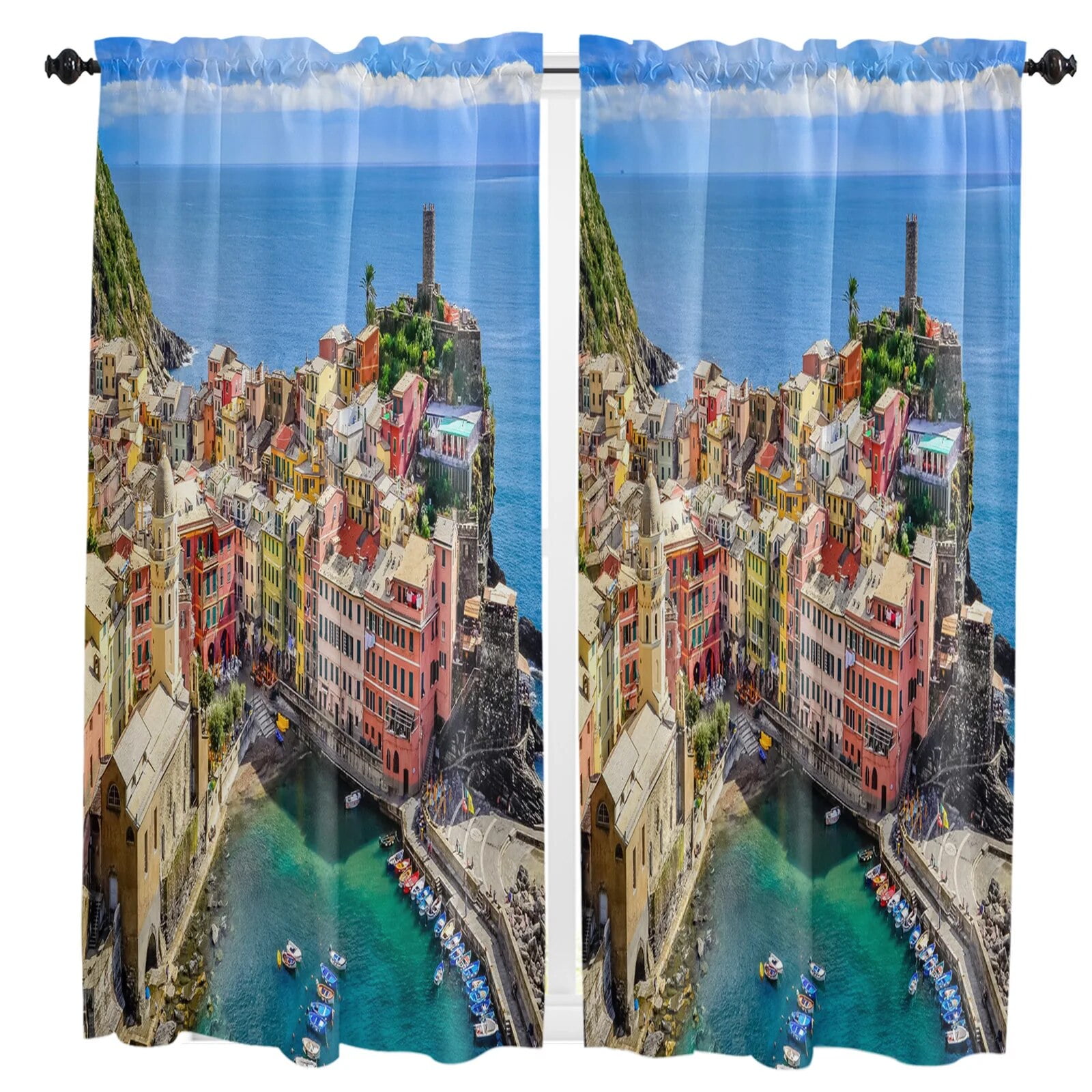Italy Ancient Arch Garden Curtain For Living Room Kids Bedroom Kitchen ...