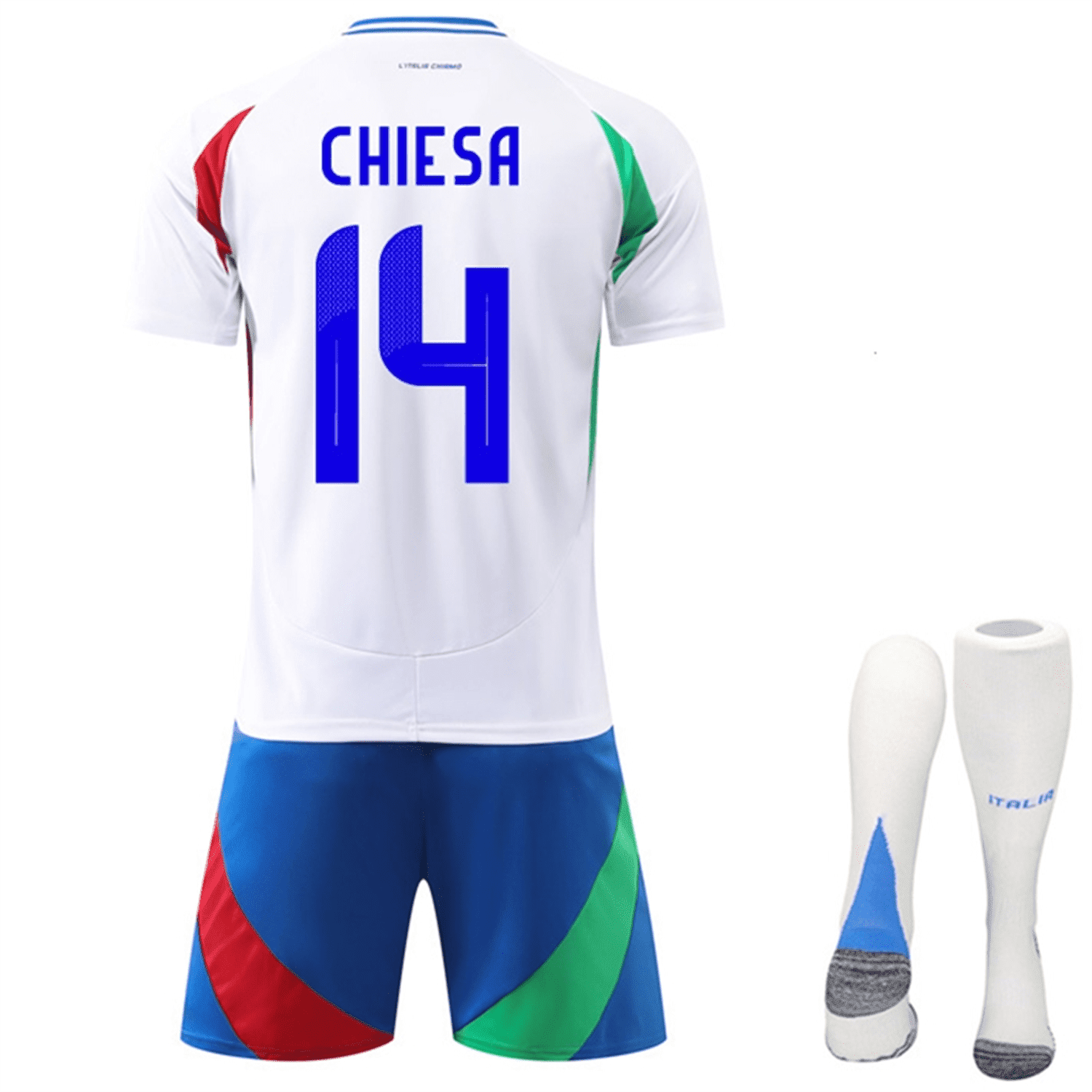 Italy Away UEFA Euro Cup 2024 #14 Chiesa Soccer Jersey - Walmart.com