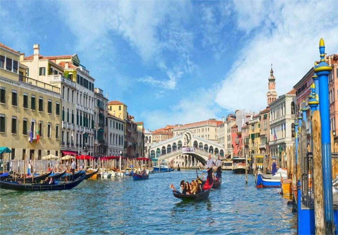 Italy Backdrop Gondola on Grand Canal Venice Backdrop Photography ...