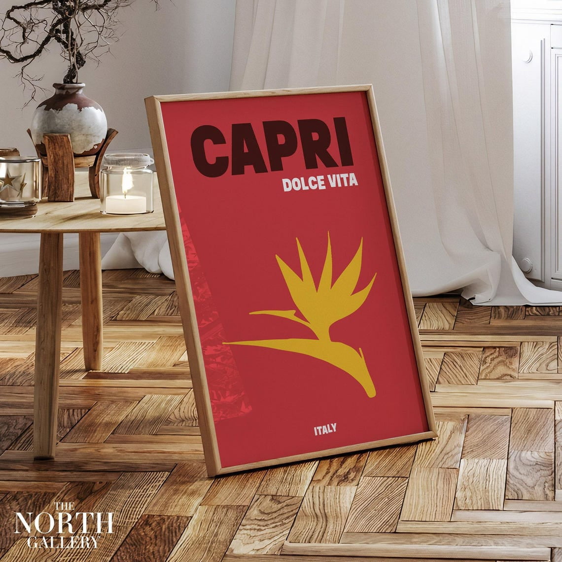 Italy Capri Dolce Vita Travel Print, Preppy Room Decor Travel Poster ...